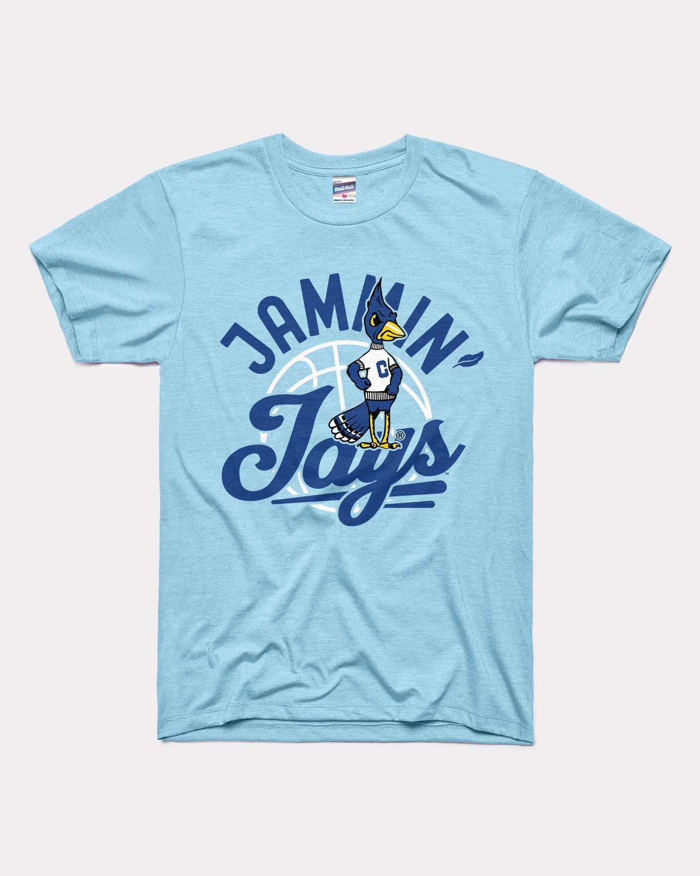 Creighton Basketball Jammin' Jays Powder Blue T-Shirt | CHARLIE HUSTLE