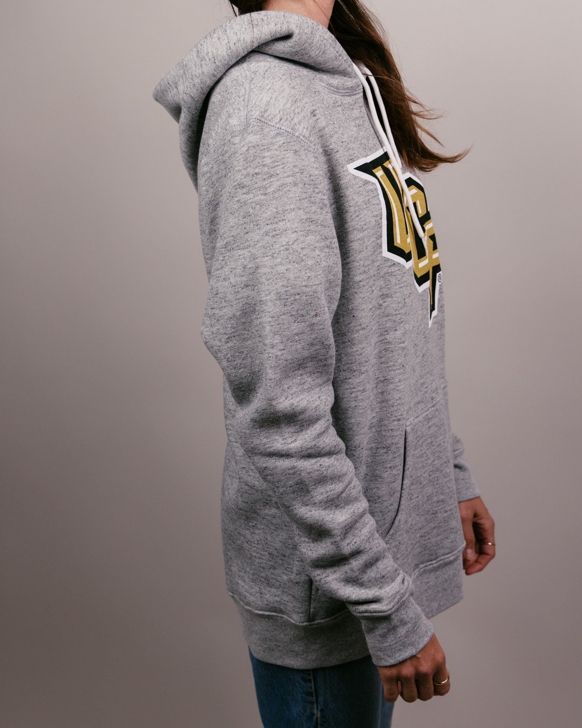 UCF Knights Logo Athletic Grey Hoodie | CHARLIE HUSTLE
