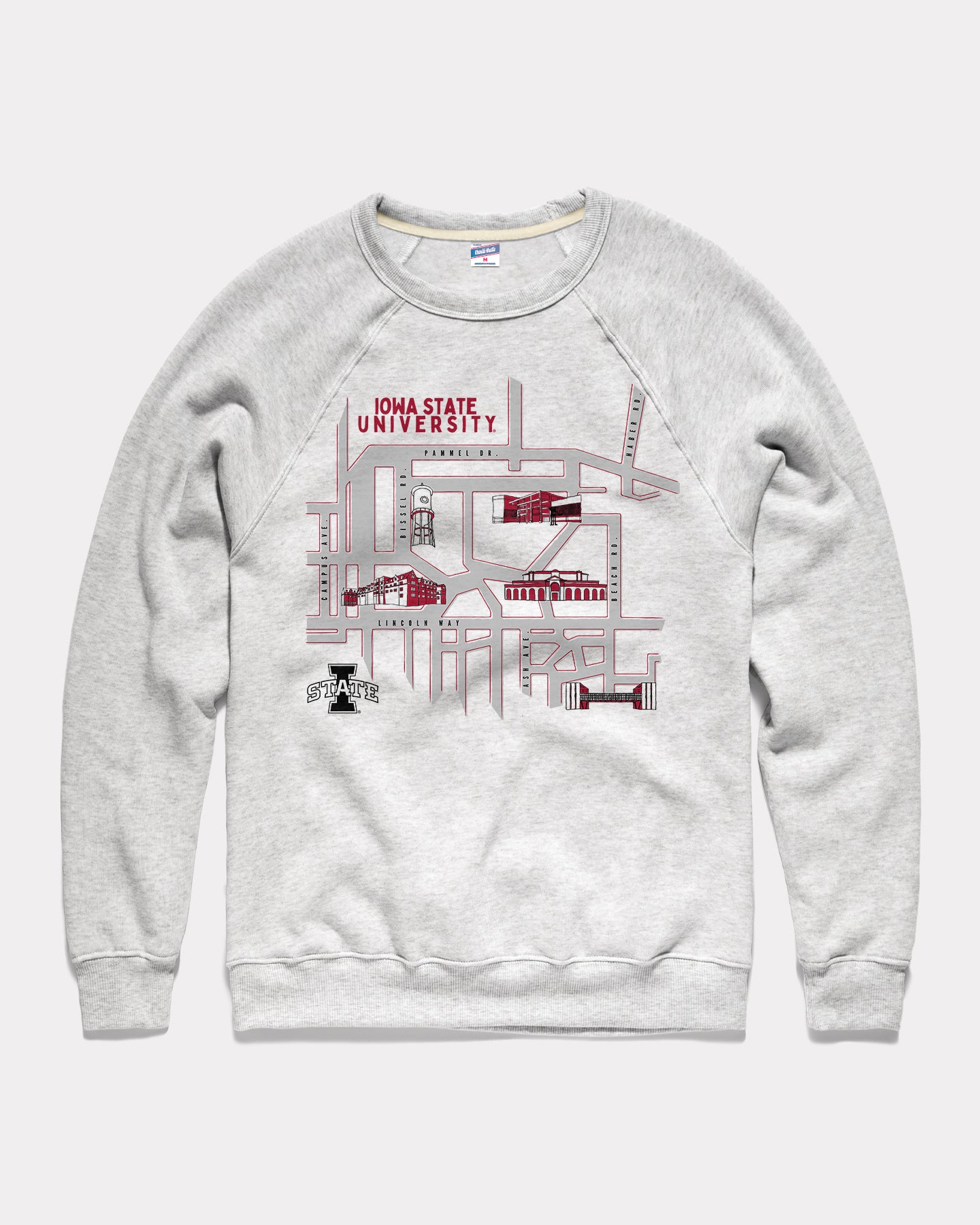 CyRide Campus Transit Map Ash Crewneck | CHARLIE HUSTLE