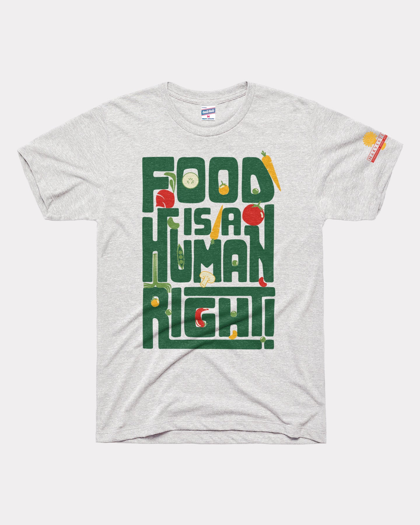 Harvesters Food is a Human Right Ash T-Shirt | Charlie Hustle