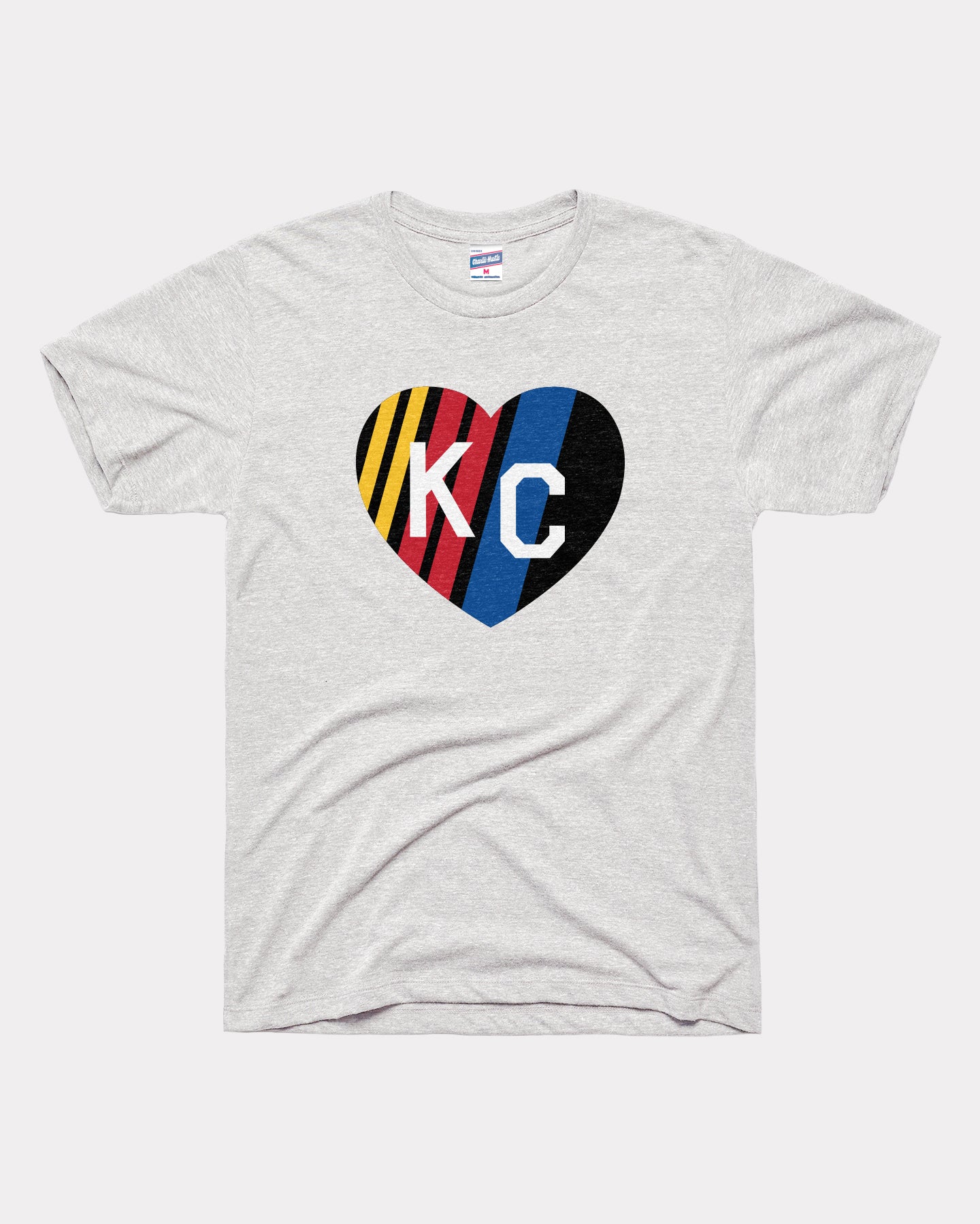Nascar KC Heart Ash T-Shirt | CHARLIE HUSTLE