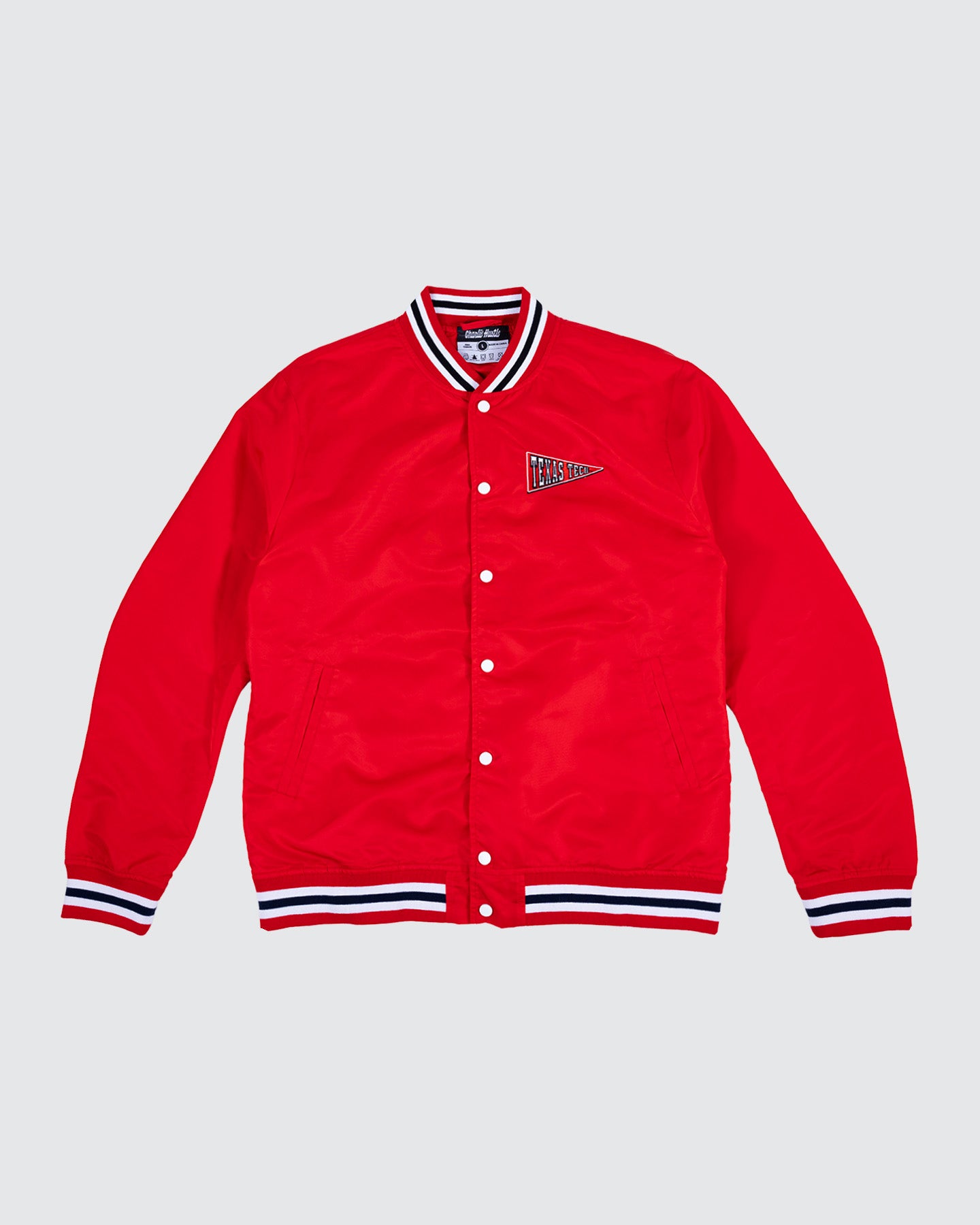 Texas Tech College Vault Double T Red Letterman Jacket | CHARLIE HUSTLE